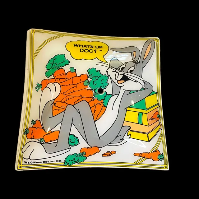 1986 Warner Bros. Bugs Bunny What’s Up Doc? Cartoon Glass Ceiling Light ...